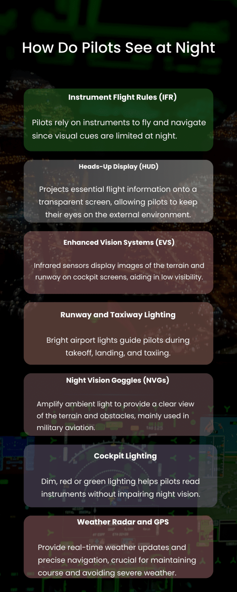 7 Ways: How Do Pilots See at Night
